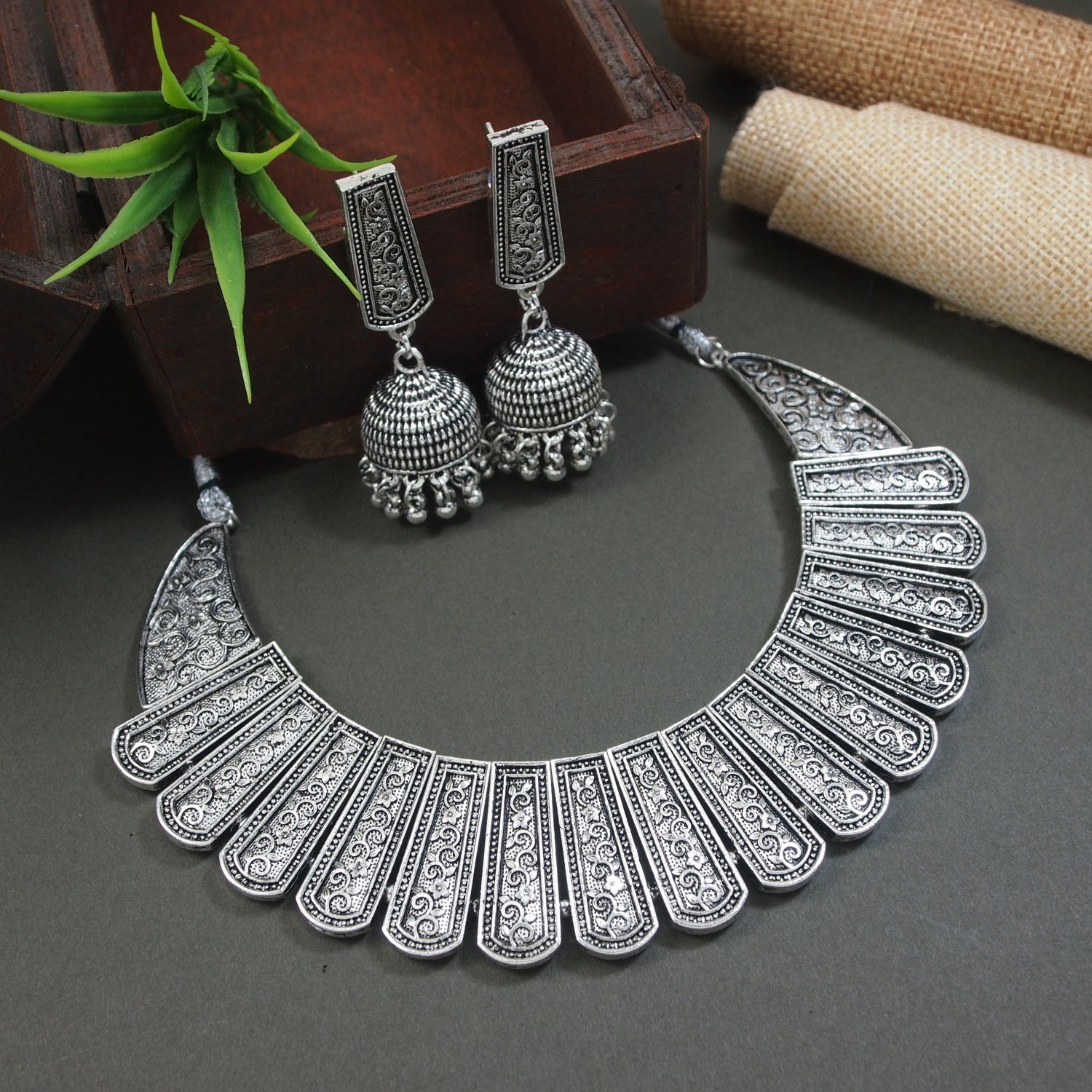 Oxidised Jewellery Set – I Jewels