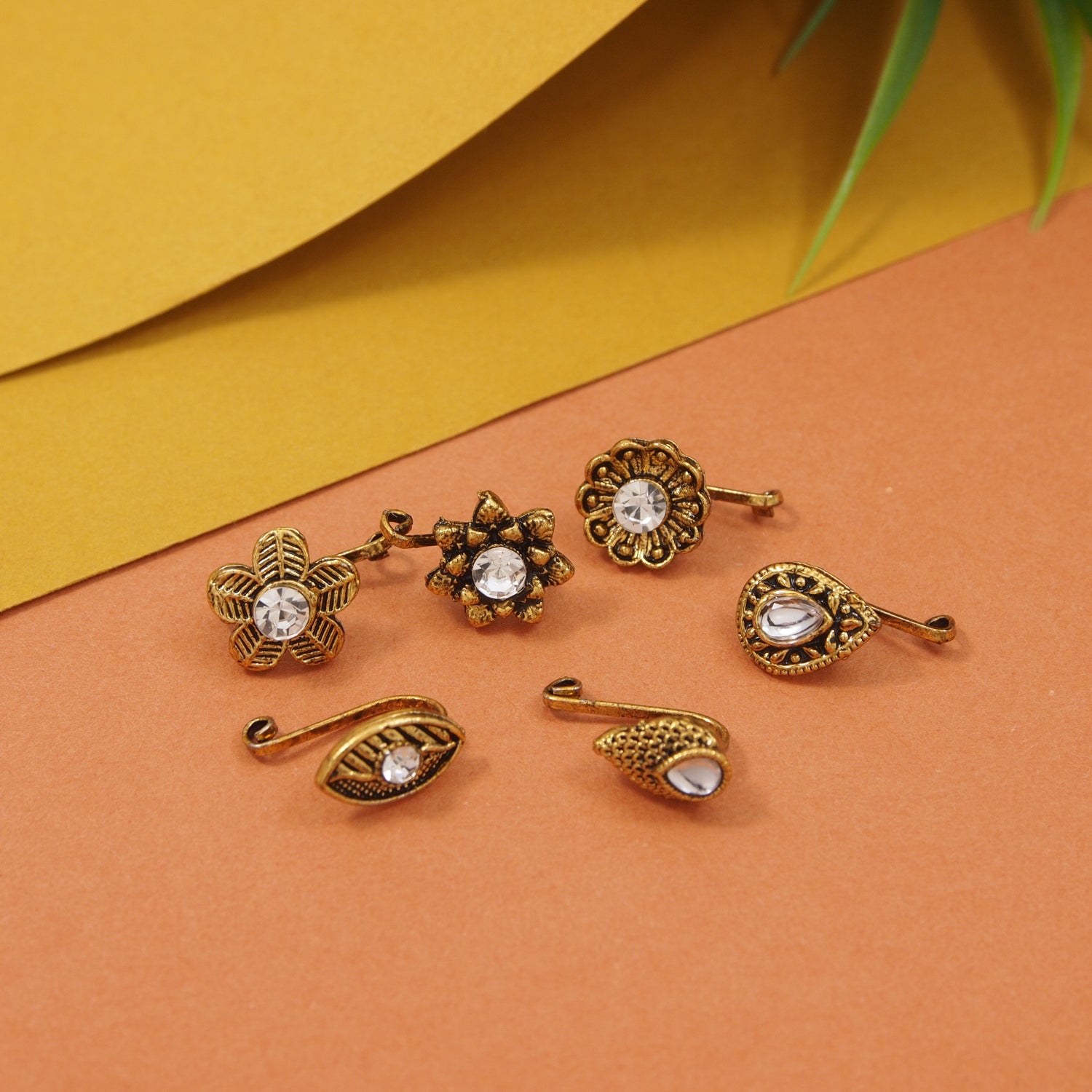 (Pack Of 6) Traditional Nose Pins Combo